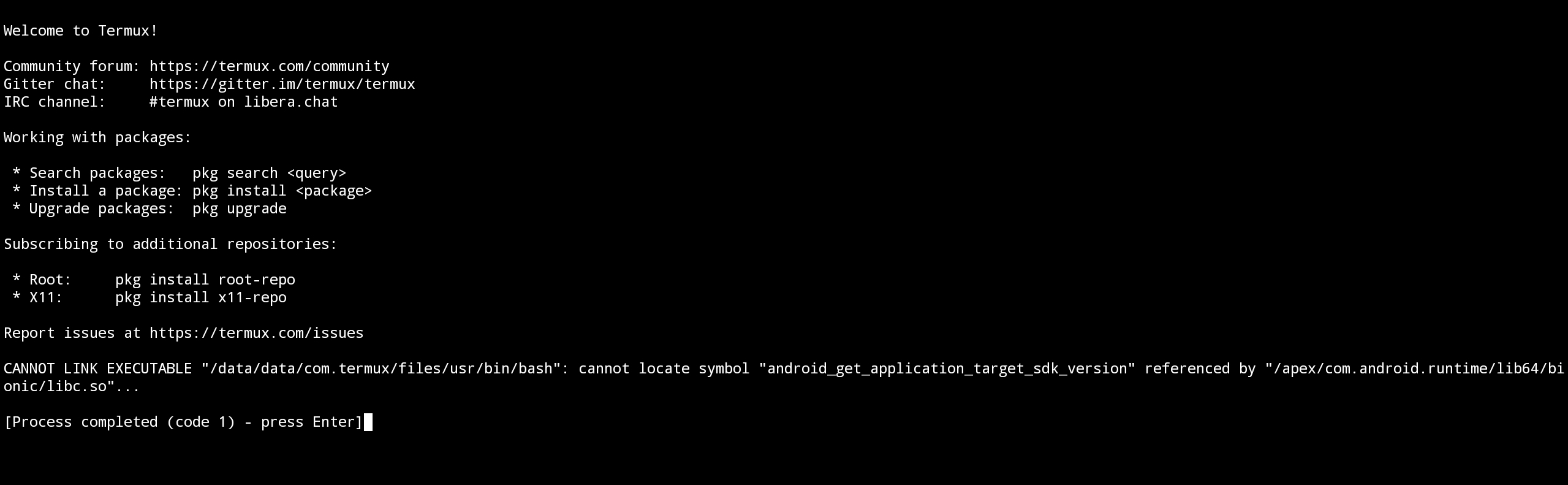 [Bug]: My termux Corrupted after install ndk-multilibs · Issue #13539 · termux/termux-packages ...
