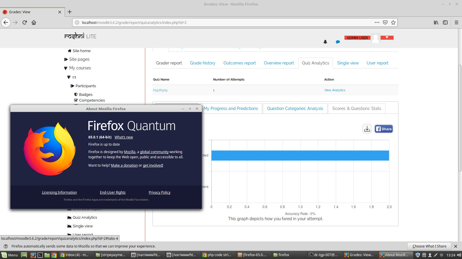 Unable to view analytics · Issue #4 · dualcube/moodle-gradereport_quizanalytics · GitHub