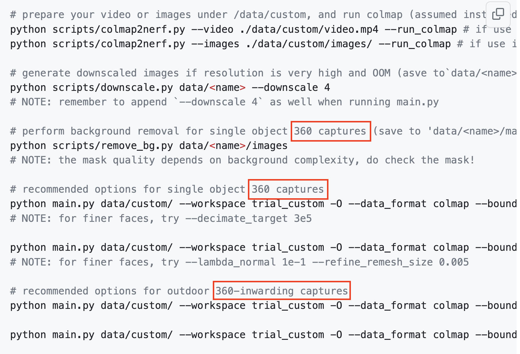 Mip-NeRF 360 dataset means? Fisheye, Equirectangular data? · Issue #64 · ashawkey/nerf2mesh · GitHub