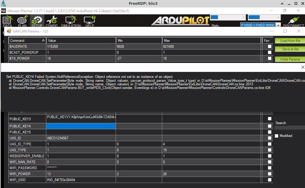 Bug Setting Empty String In Dronecan Parameters · Issue 2965 · Ardupilotmissionplanner · Github