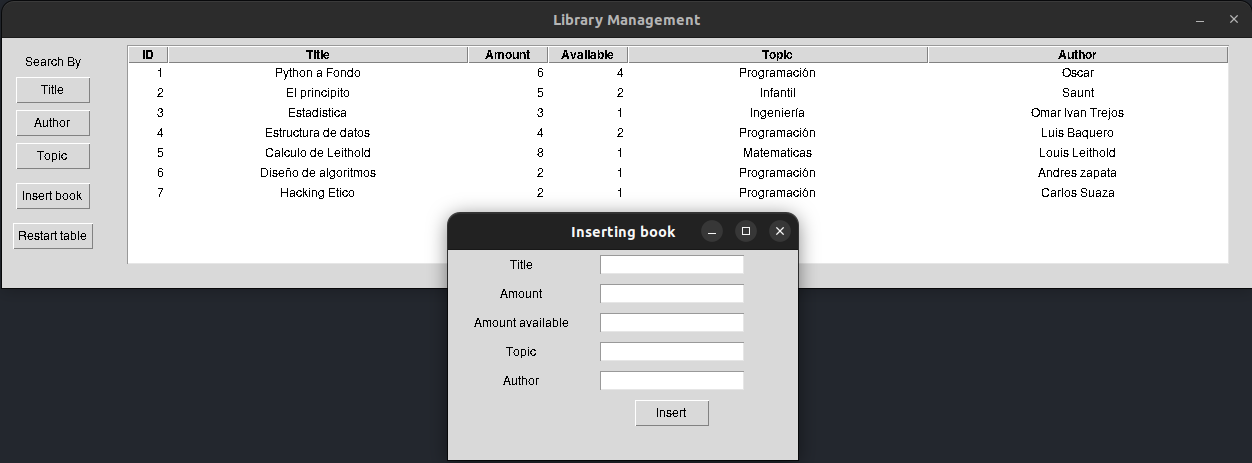 GitHub - coscristian/LibraryManagement