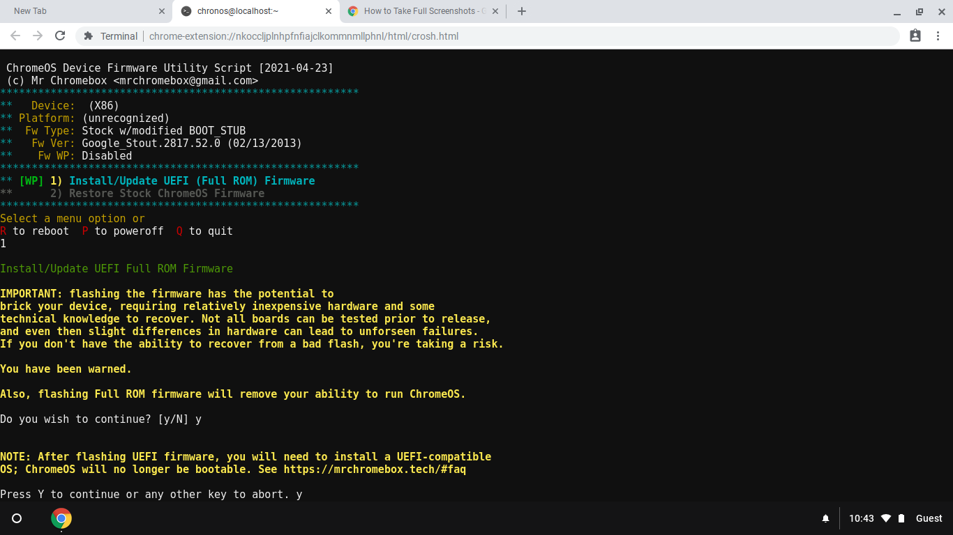 USB bakcup device failed to mount; cannot proceed. · Issue #270 · MrChromebox/firmware · GitHub