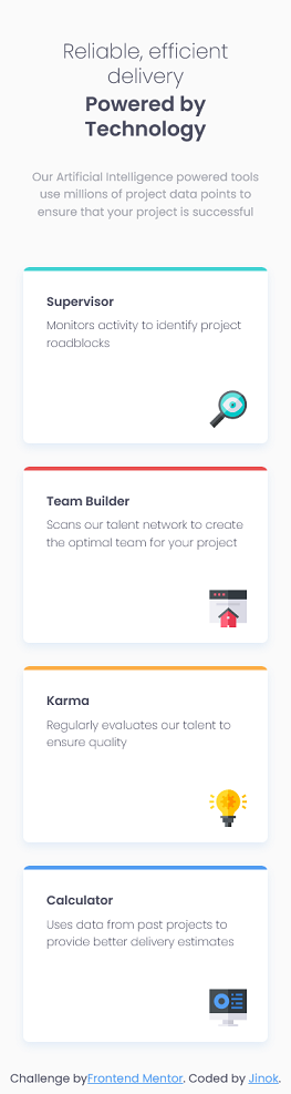 GitHub - FrontendChallenges/fourCardSection