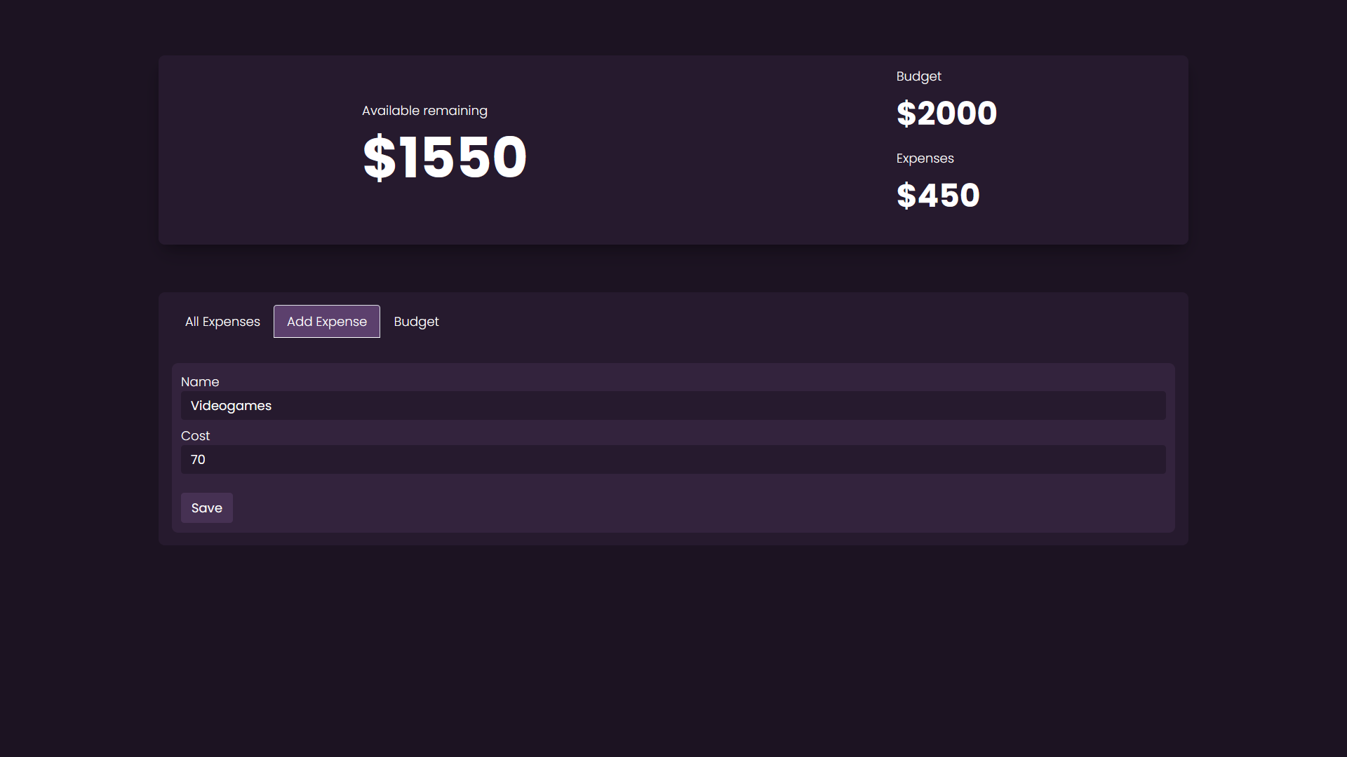 GitHub - Carlosqu24/react-budget-app