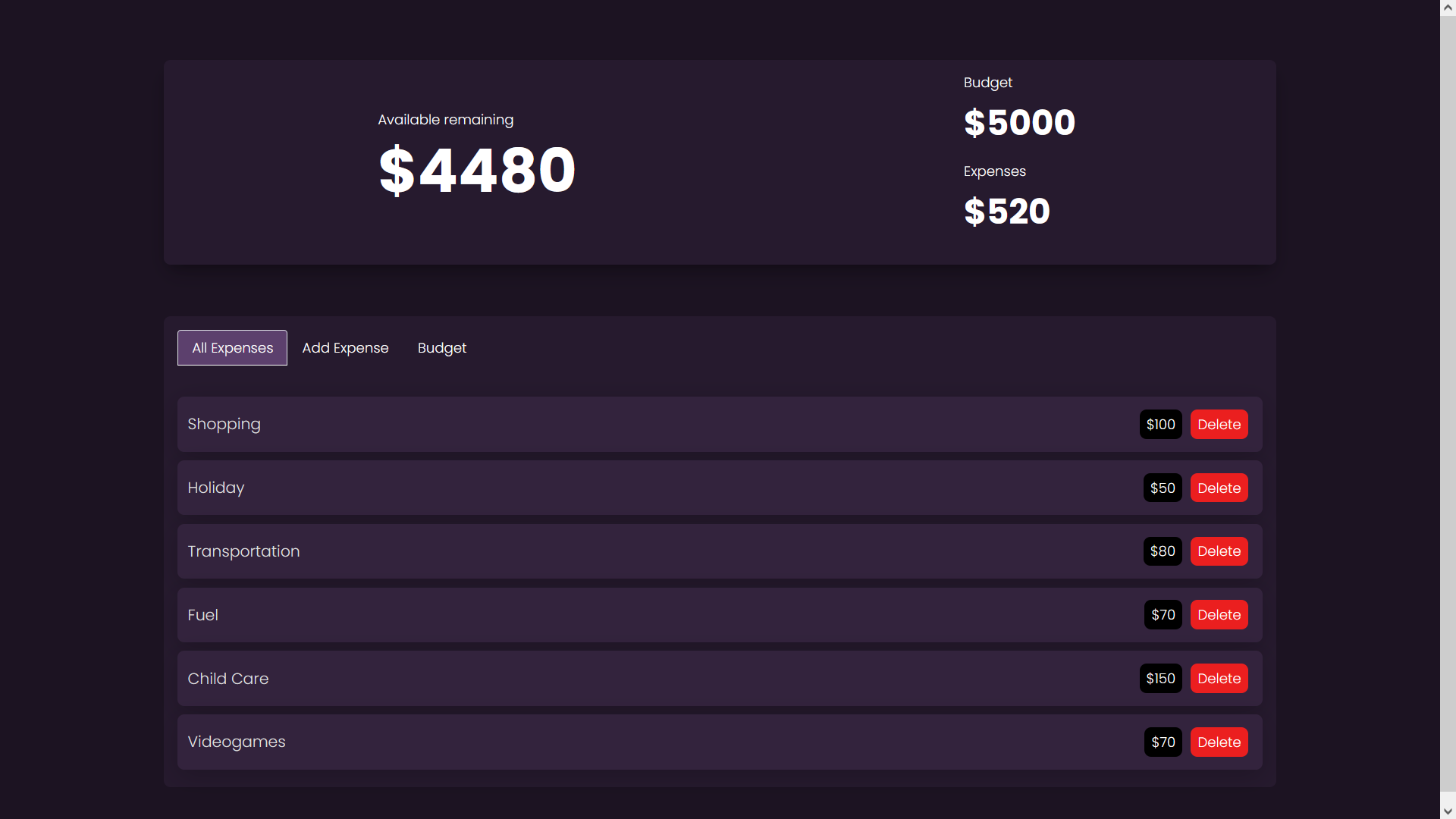 GitHub - Carlosqu24/react-budget-app
