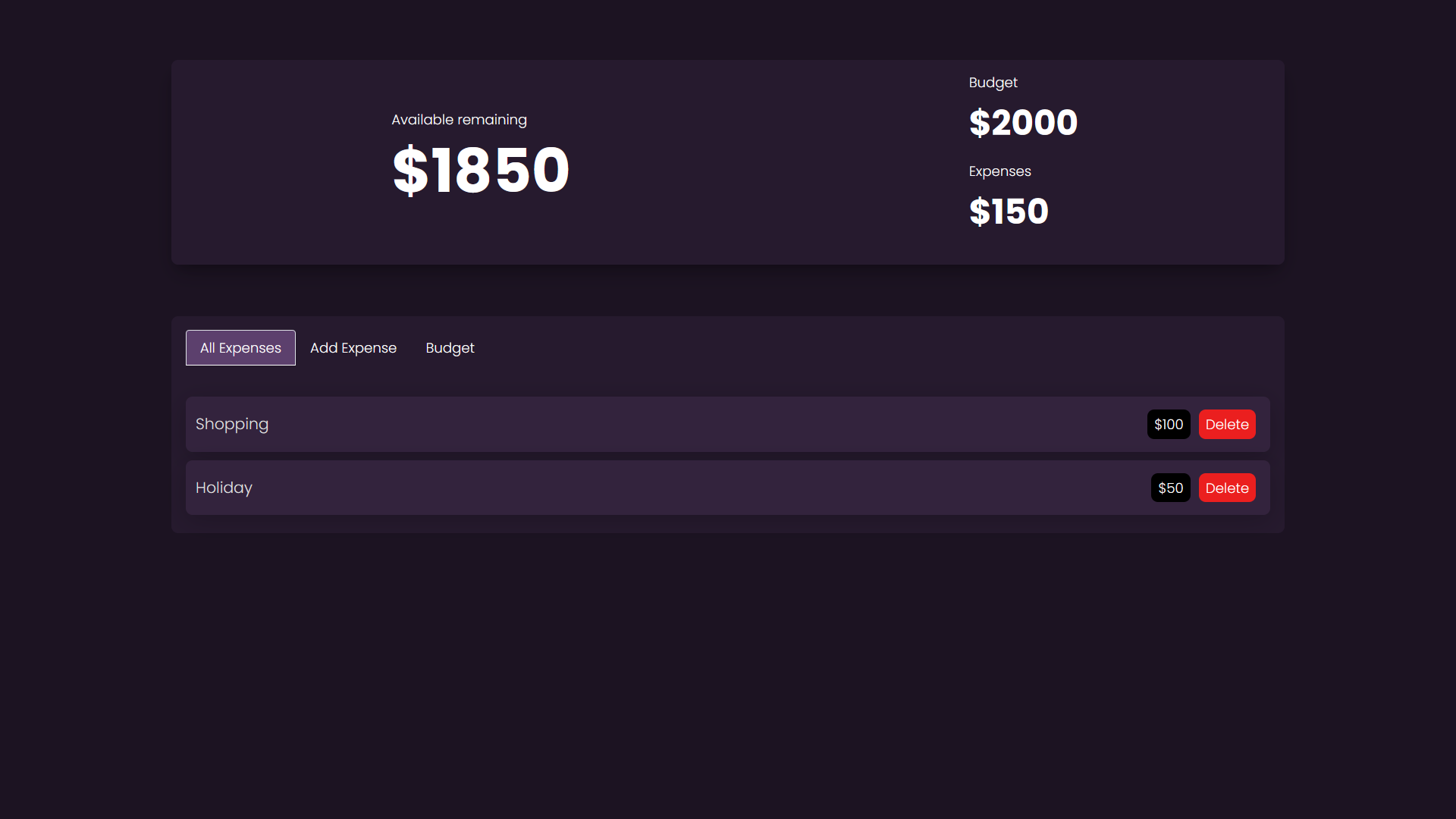 GitHub - Carlosqu24/react-budget-app