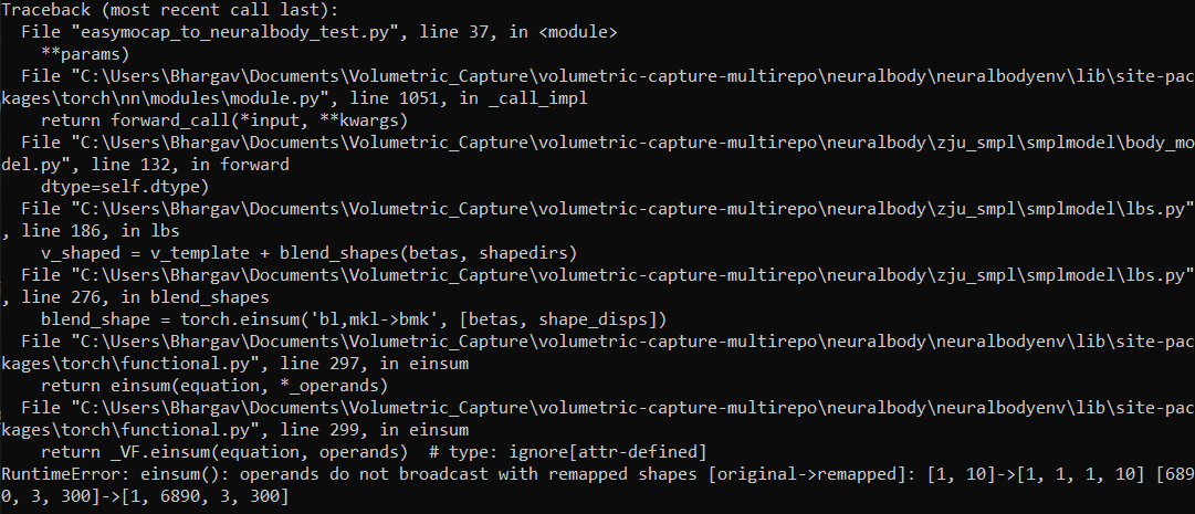 Error when converting from Easymocap to neuralbody · Issue #74 · zju3dv/neuralbody · GitHub