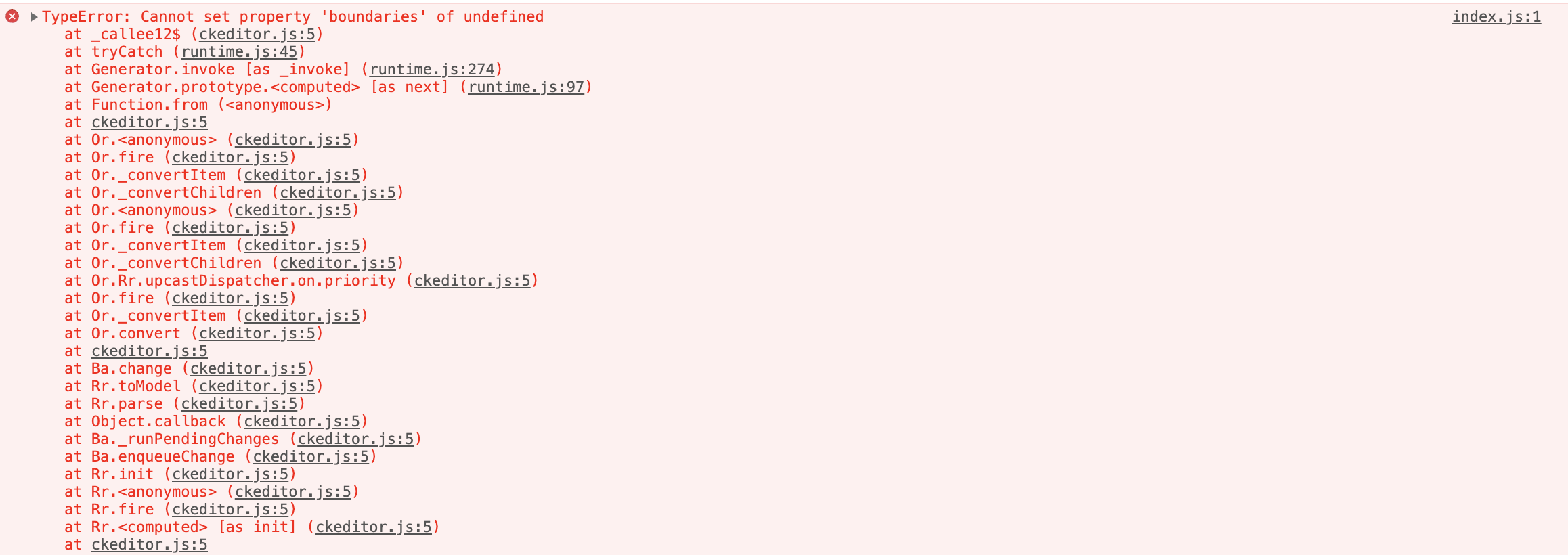 Cannot set property 'boundaries' of undefined · Issue #142 · ckeditor/ckeditor5-react · GitHub