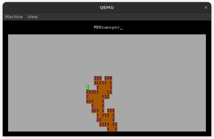 GitHub - THE9rtyt/MBRsweeper: a minesweeper game written inside an MBR