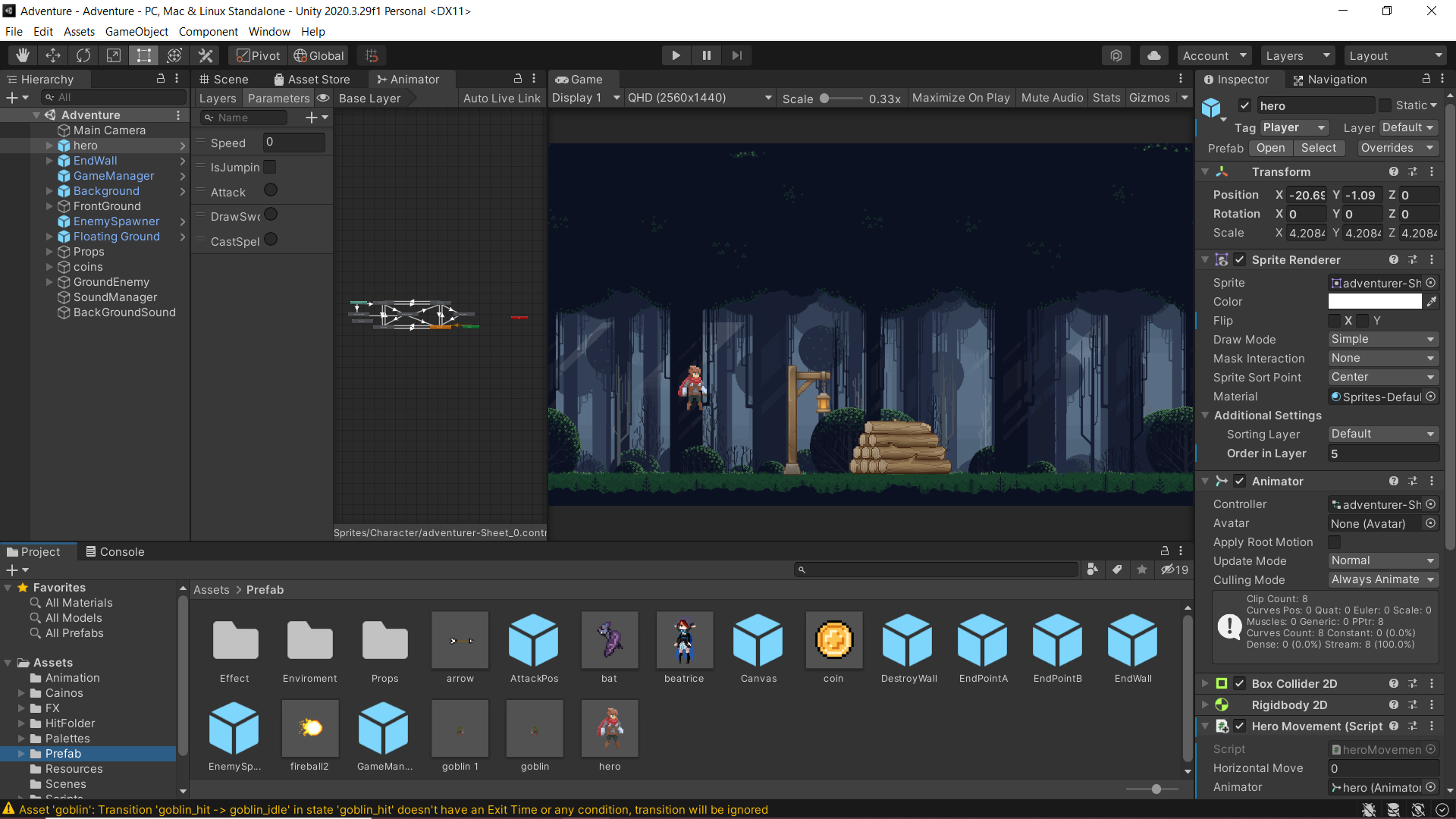 GitHub - pdattt/Adventure-2D: A simple Unity 2D game