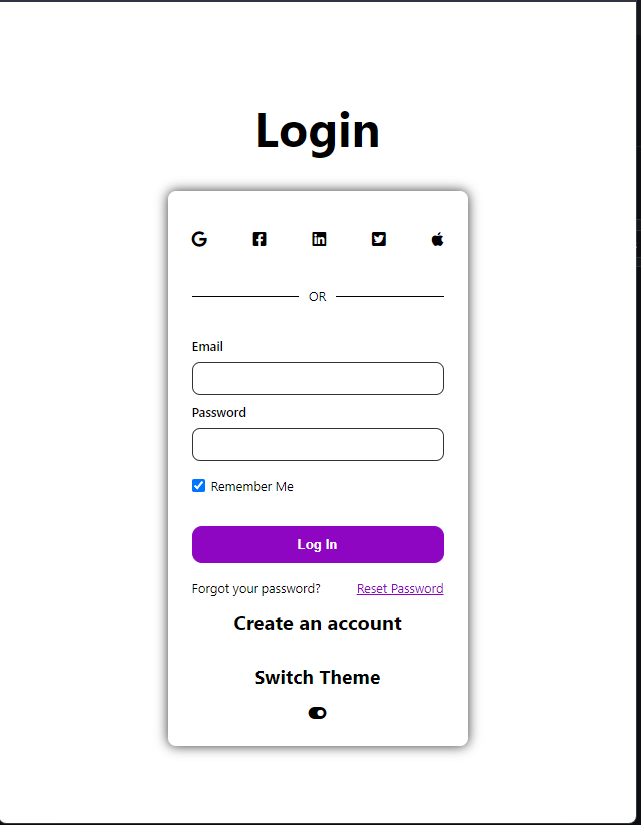 GitHub - tanishhire/dynamic-login-page: (static) Login page using react ...