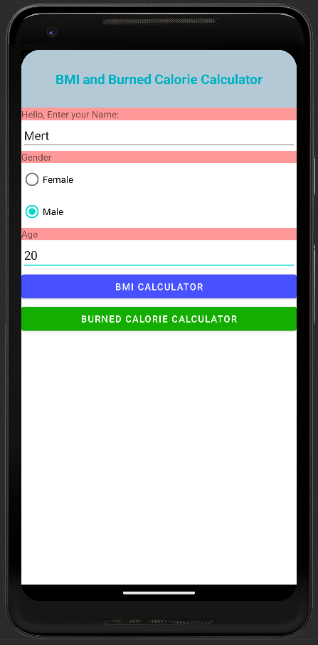 GitHub - mertkoroglu/BMIandBurnedCalorie_Android: With this applicaiton ...