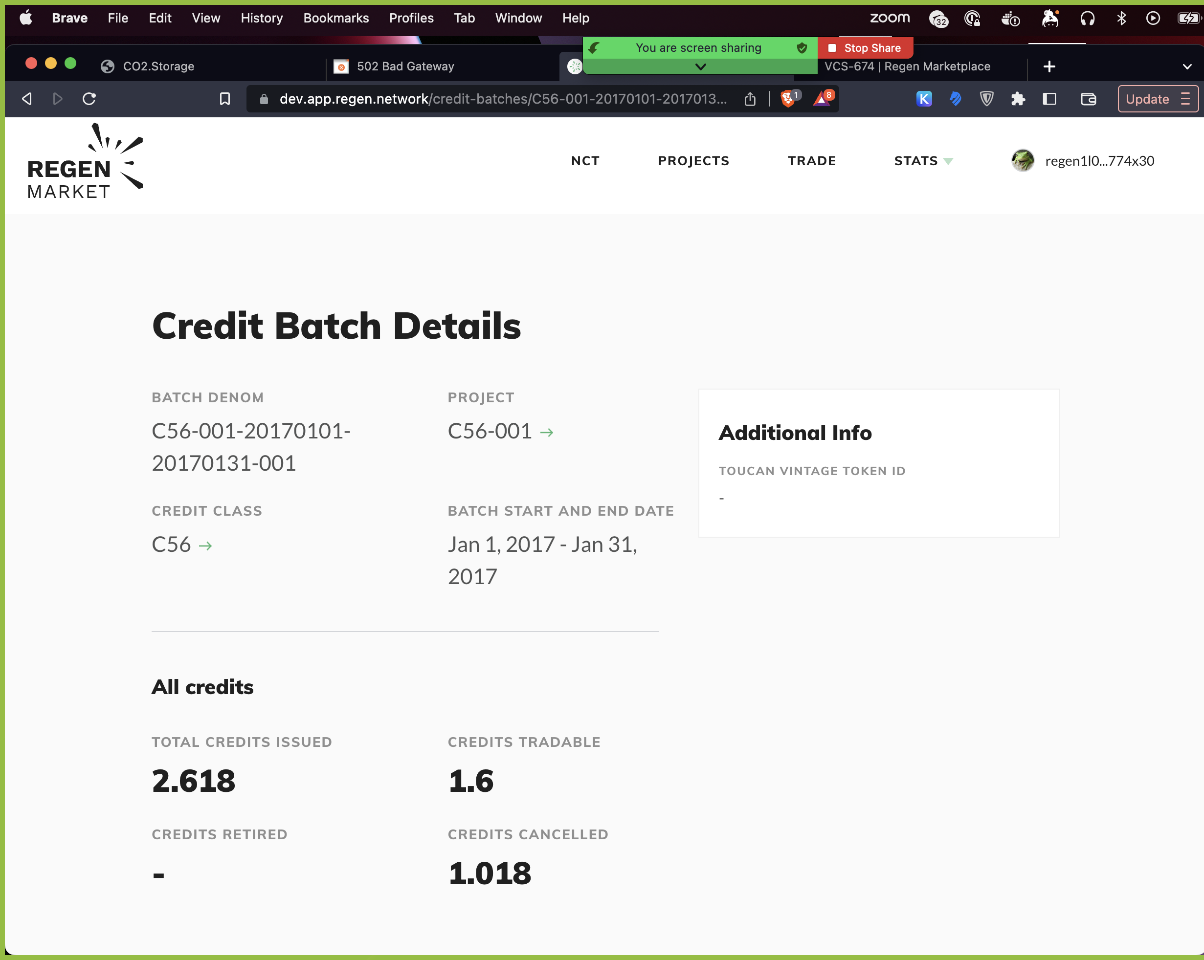 Additional Info on Toucan Batch Metadata doesn't render properly · Issue #1847 · regen-network ...