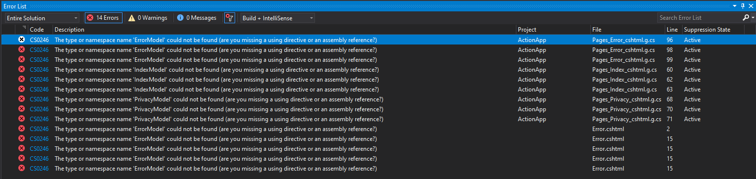 To File Scoped Namespace In Solution Breaks Asp Core Webapp Template · Issue 6900
