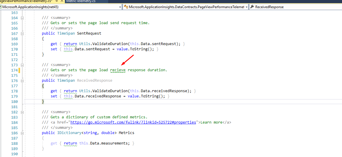 Fix Some Typos by davidrevoledo · Pull Request #1044 · microsoft/ApplicationInsights-dotnet · GitHub
