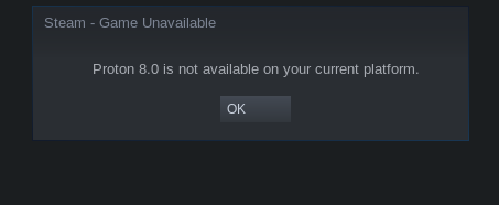 Cannot install Proton 8 - Fedora 37 · Issue #9352 · ValveSoftware/steam-for-linux · GitHub