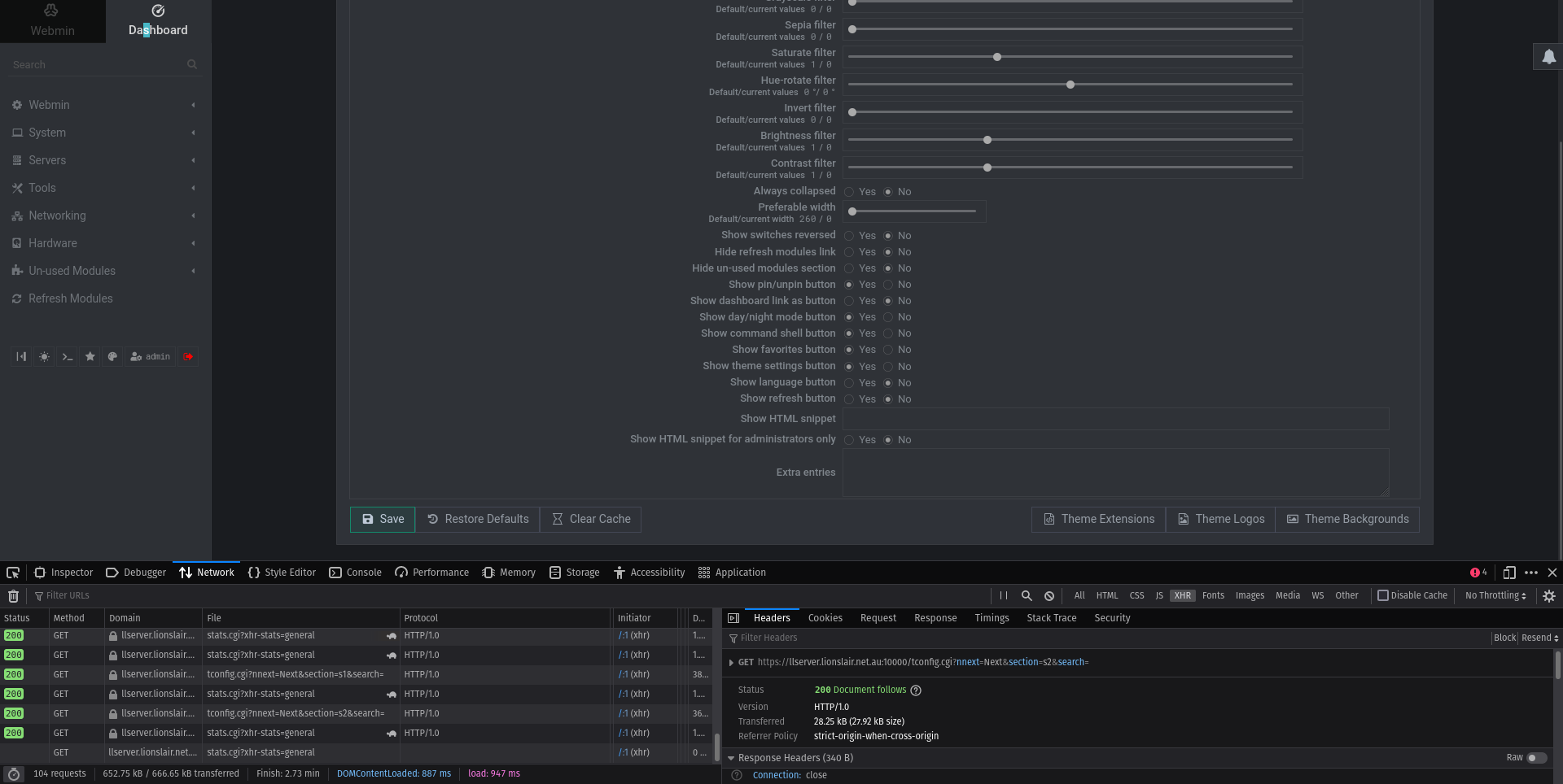 Can not save theme settings · Issue #1582 · webmin/authentic-theme · GitHub