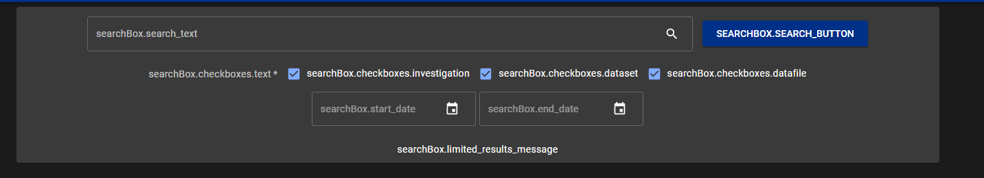 The search placeholder text colour in the search box and date picker ...