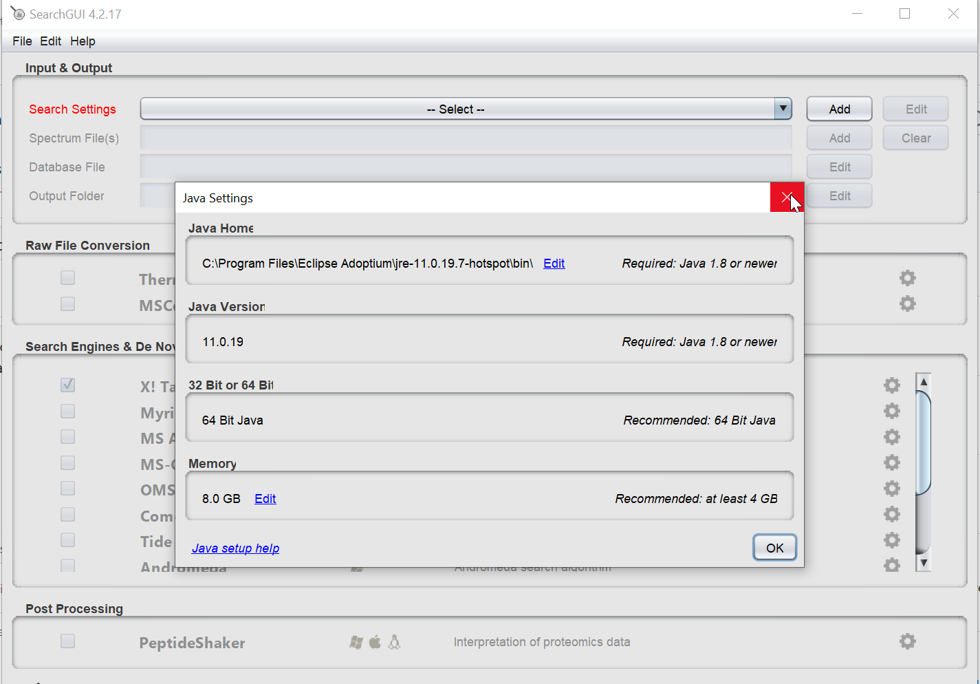 Java update warning message even after Java updated · Issue #518 · compomics/peptide-shaker · GitHub