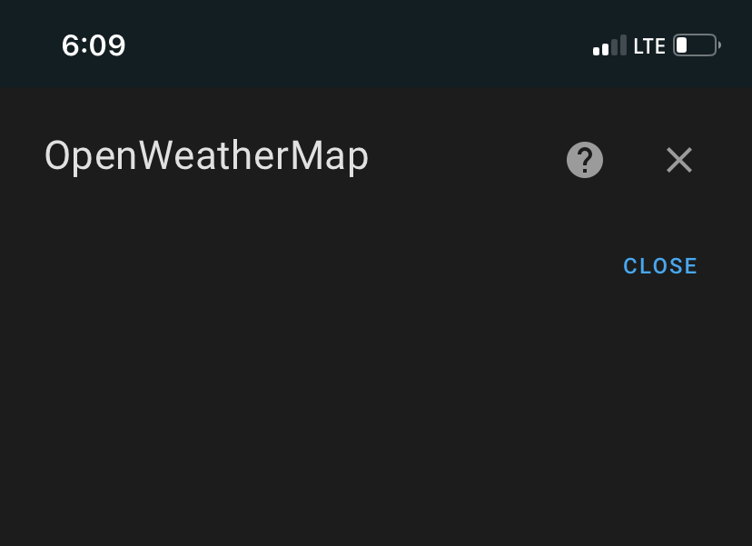 Open Weather blank after integration set up · Issue #92831 · home ...
