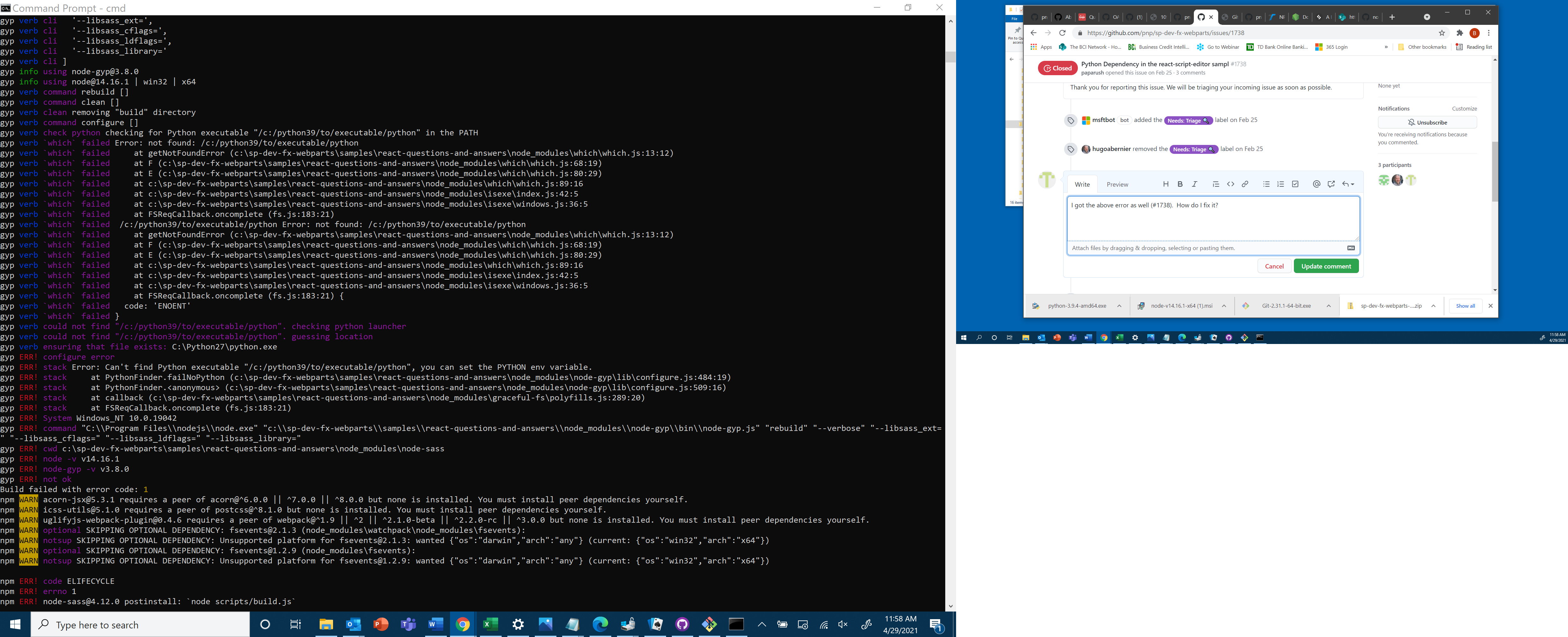 Python Dependency In The React Script Editor Sampl · Issue 1738 · Pnpsp Dev Fx Webparts · Github