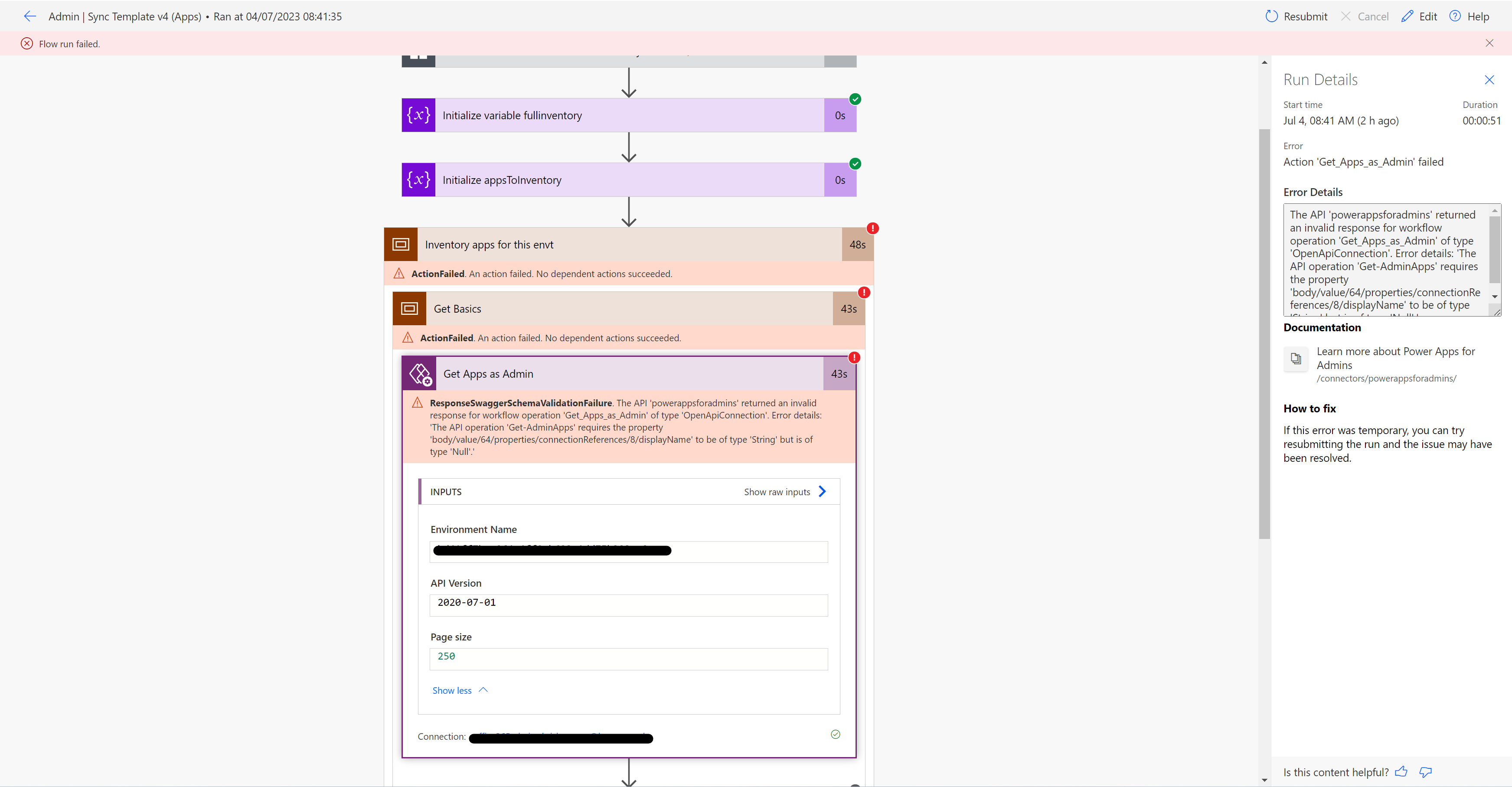 [CoE Starter Kit - QUESTION] Admin | Sync Template v4 (apps) Failure · Issue #5994 · microsoft ...