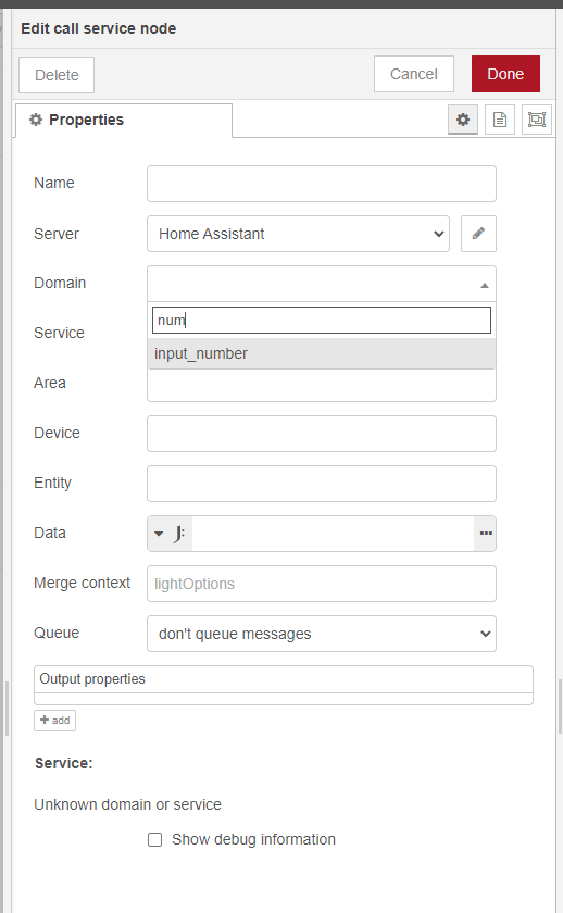 Missing Domain Number In Call Service · Issue 759 · Zachowjnode Red Contrib Home Assistant 