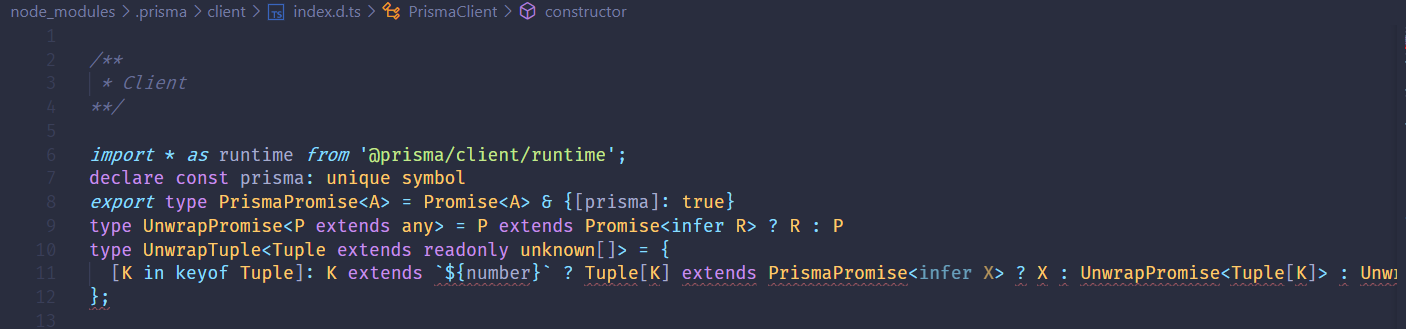 prisma client types are being generated with errors · prisma prisma ...