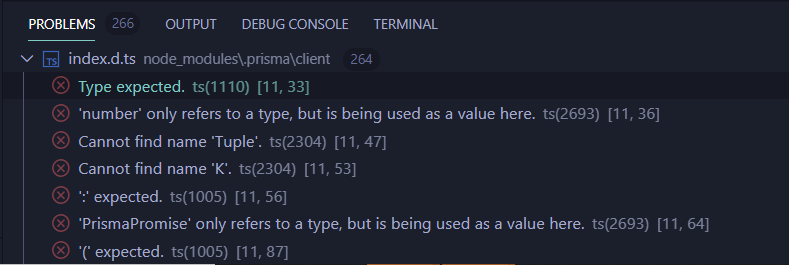 prisma client types are being generated with errors · prisma prisma ...