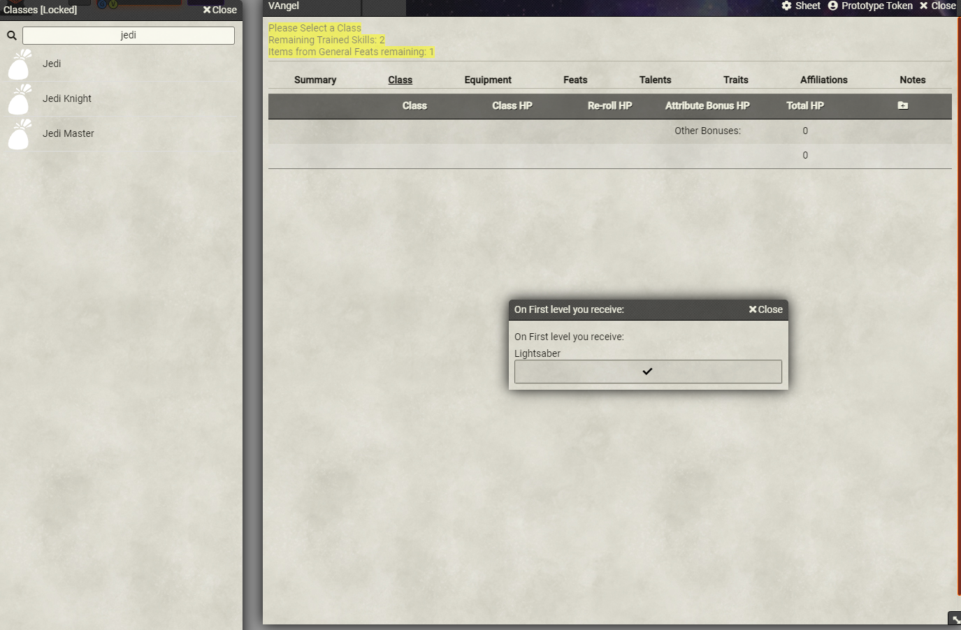 Potential Jedi Class Bug · Issue 216 · Kypvalanx Foundry Vtt Starwars Sagaedition · Github