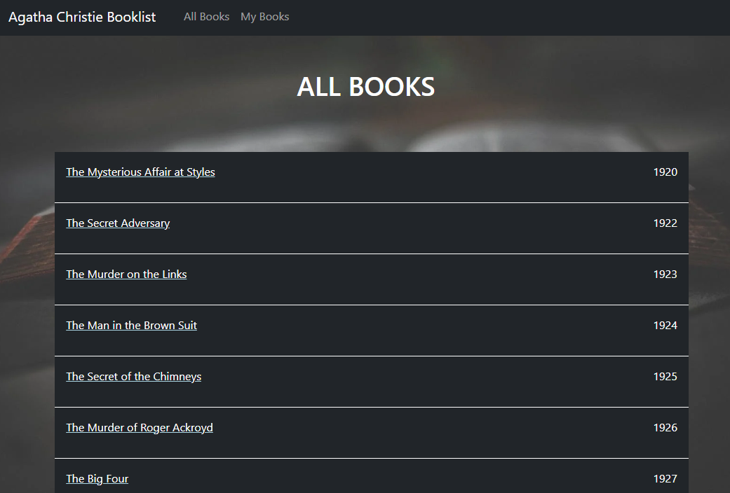 GitHub - rebplane/agatha-christie-books