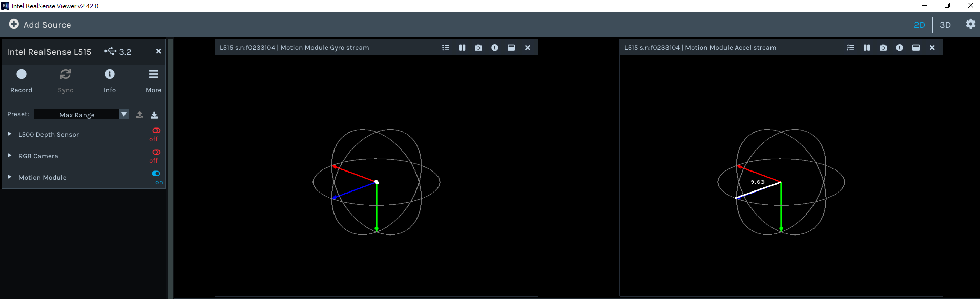 Open the L515 RGB camera will be disconnected and then reconnected to ...