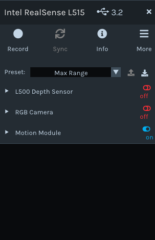 Open the L515 RGB camera will be disconnected and then reconnected to ...