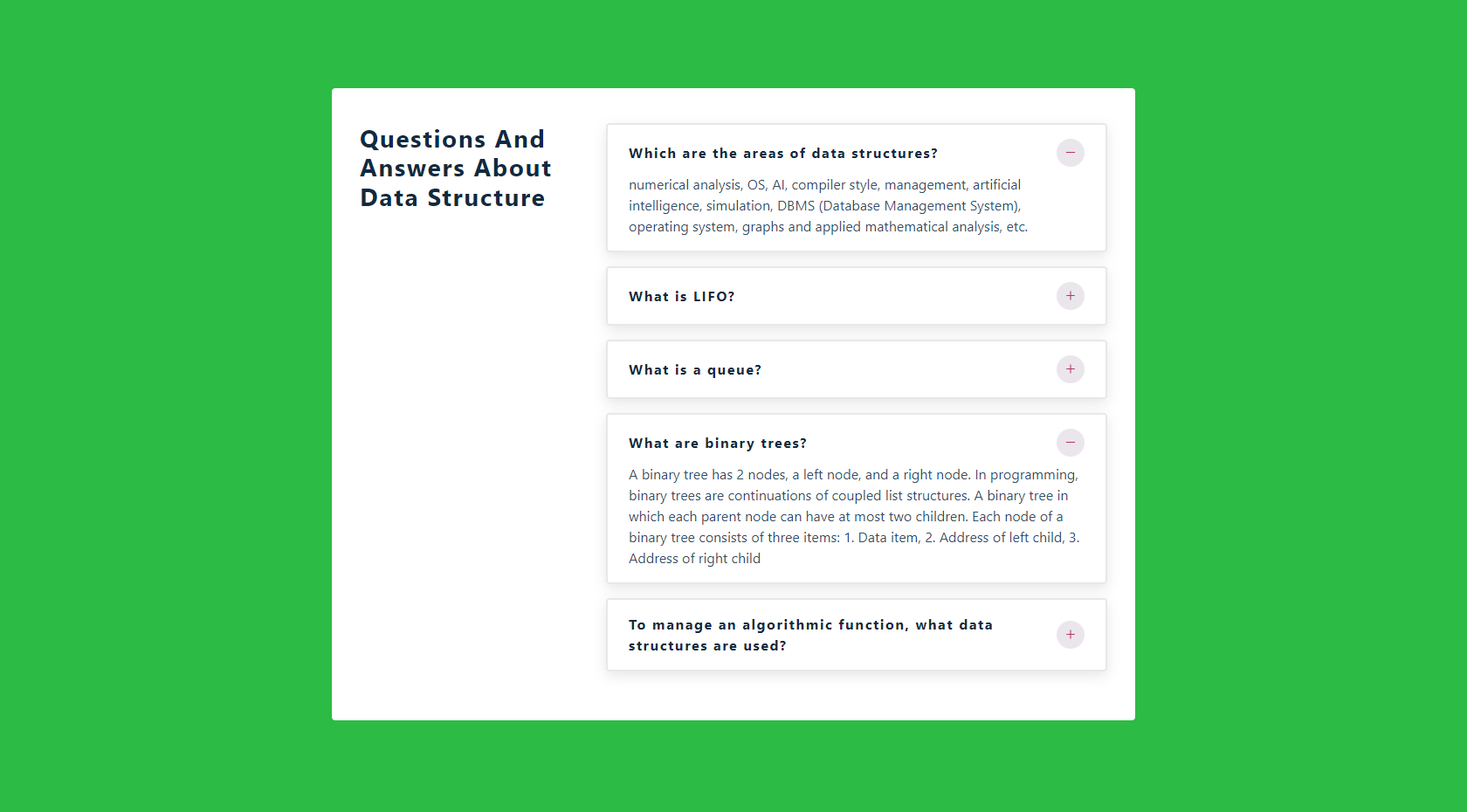 GitHub - Jerysha/accordion-list: Simple mini list with react
