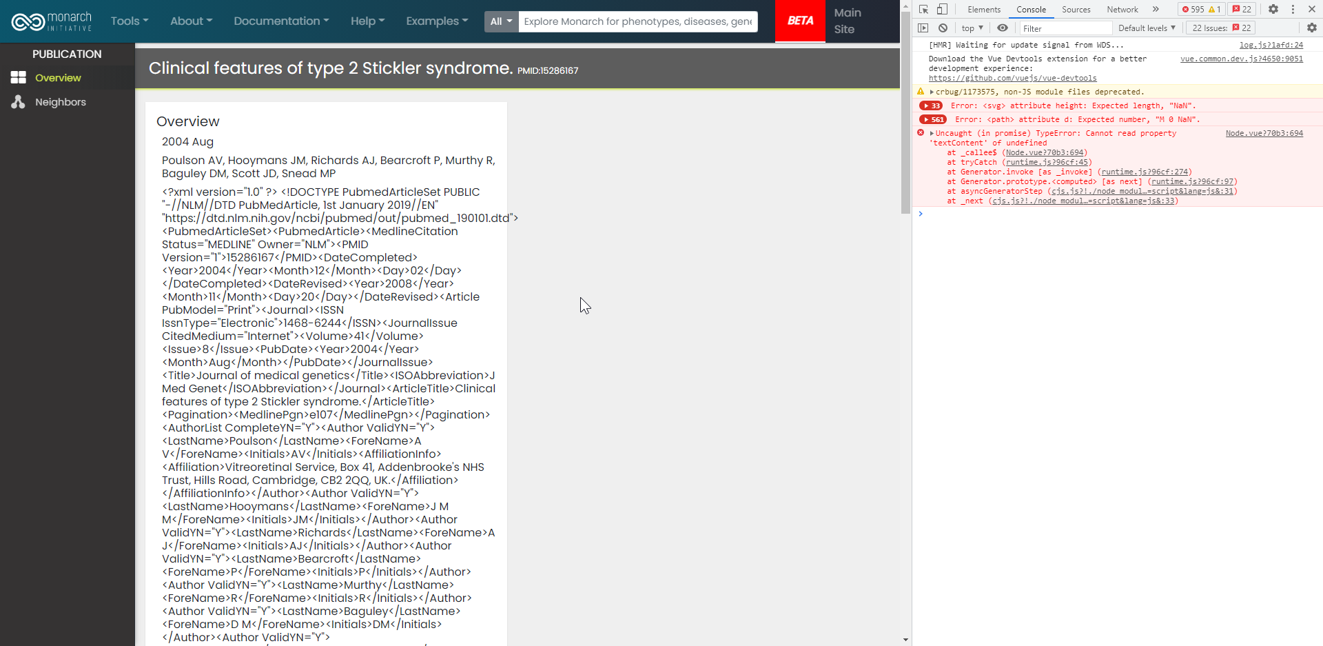 Eutils parsing bug on publication pages · Issue #407 · monarch-initiative/monarch-ui · GitHub