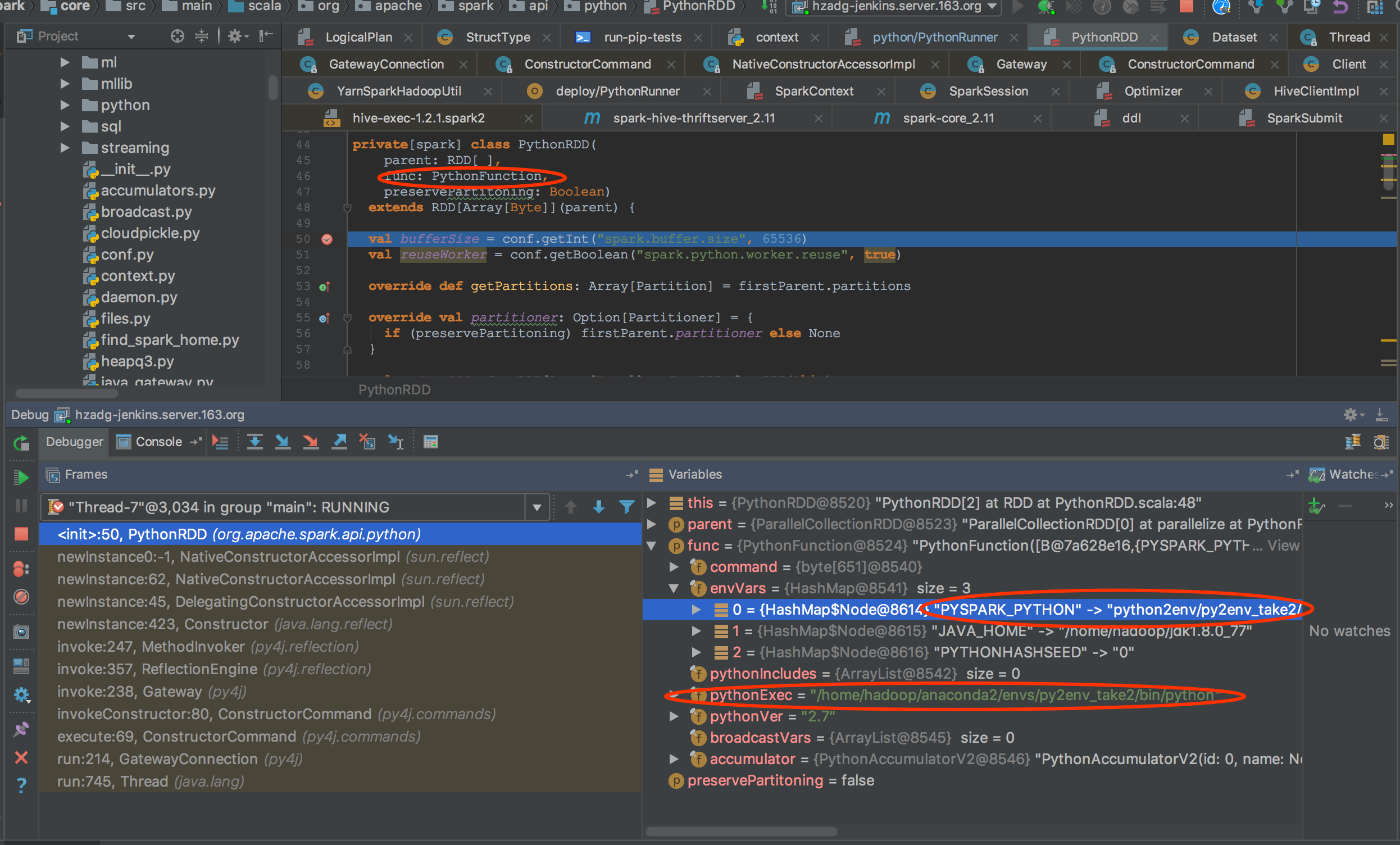 [SPARK-22640][PYSPARK][YARN]switch python exec on executor side by ...