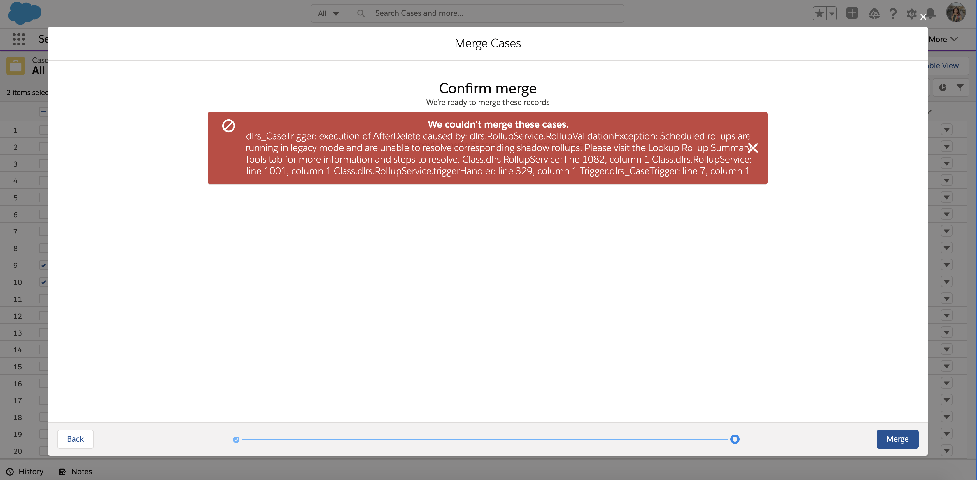 Case Merge Error Message · Issue #1032 · SFDO-Community/declarative-lookup-rollup-summaries · GitHub
