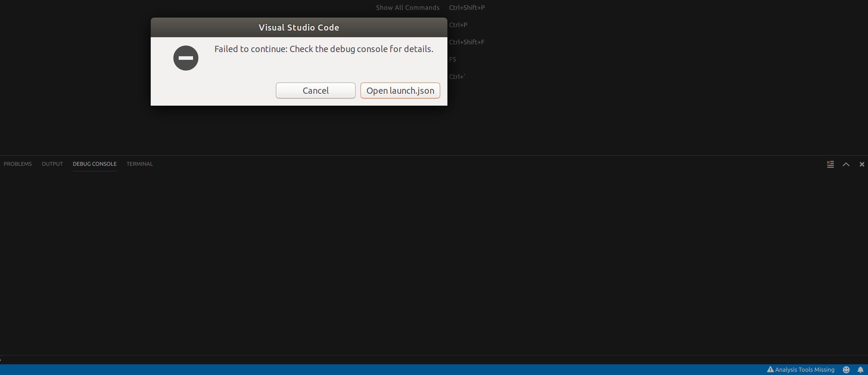 No Debug Console Output In Presence Of Compile Errors · Issue 64781