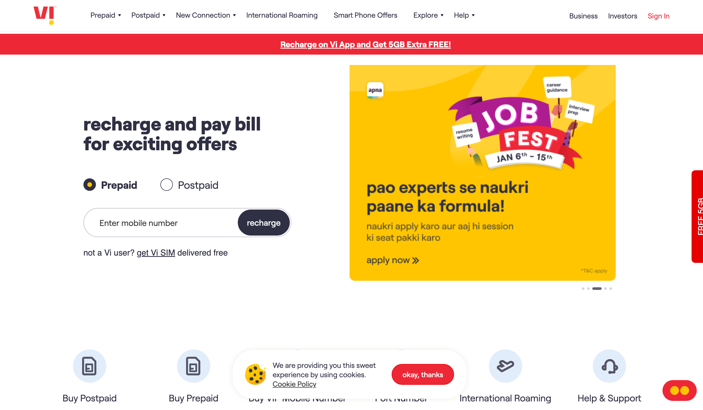 Vi-Clone (Vodafone Idea website) · Issue #247 · TusharKesarwani/Front-End-Projects · GitHub
