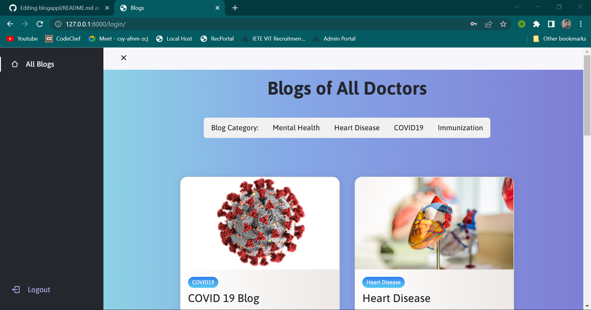 GitHub - bharathgopalswamy/DoctorPatient