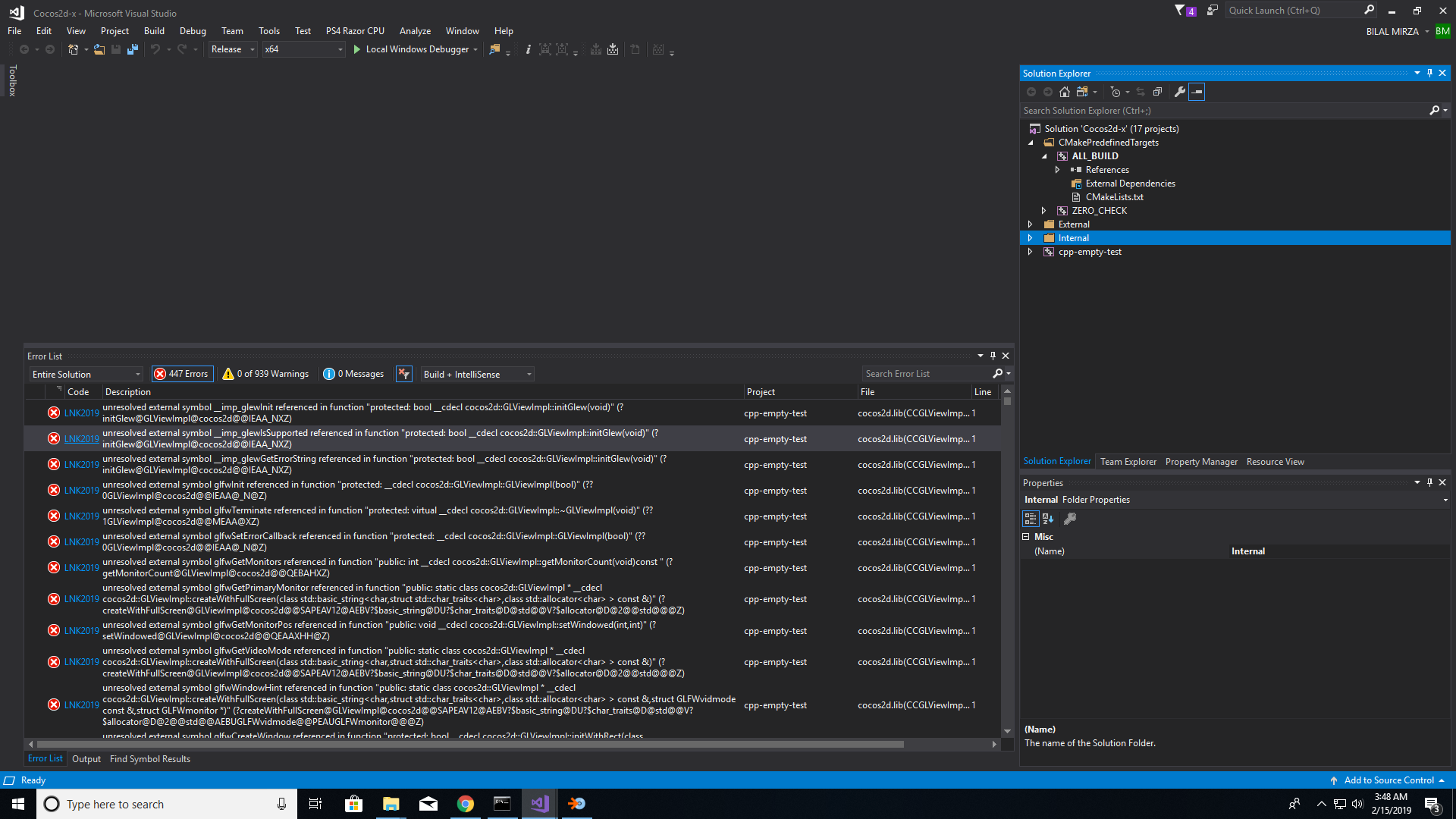Failed To Build Cocos2d X On X64 Due To Error C2065 Gwl Wndproc Undeclared Identifier