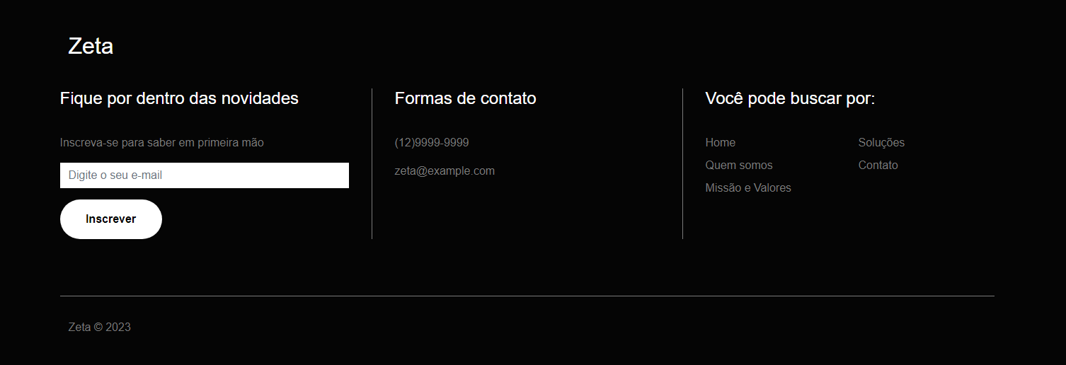 GitHub - PedrooMota/Zeta-Frontend: Foi construído uma Landing Page (página especifíca para ...