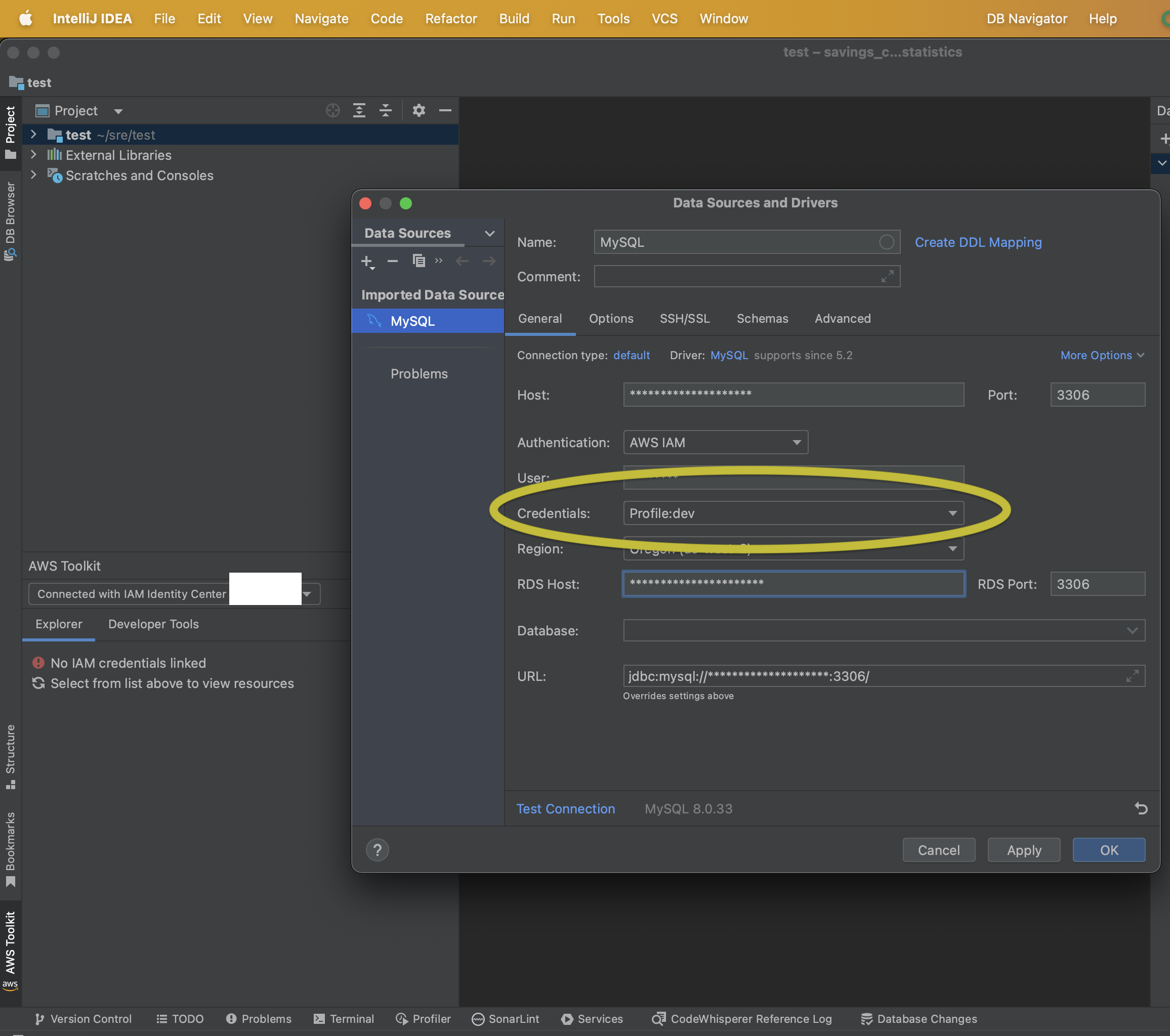 Sso Profile Name Is Not Listing In Credential In The Data Source Aws Iam Authentication · Issue