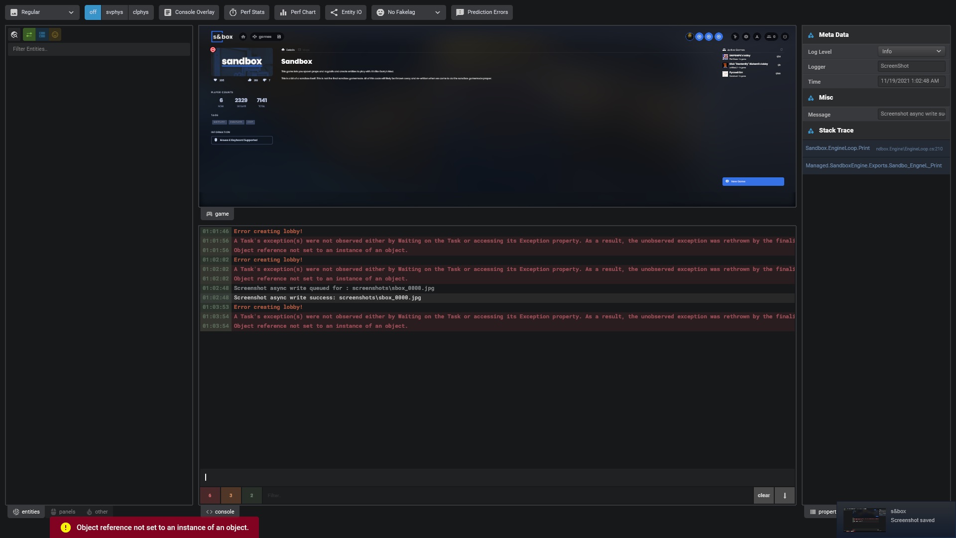 Error Creating Lobby · Issue #1314 · Facepunch/sbox-issues · GitHub