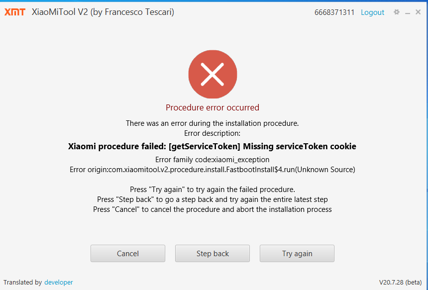 Xiaomi procedure failed: [getServiceToken] Missing serviceToken cookie · Issue #104 ...