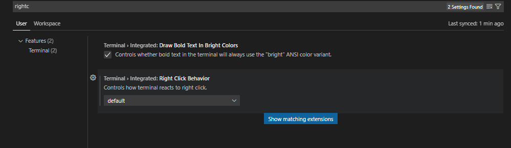 Terminal pasting whats on my ctrl+c when I press the right button ...