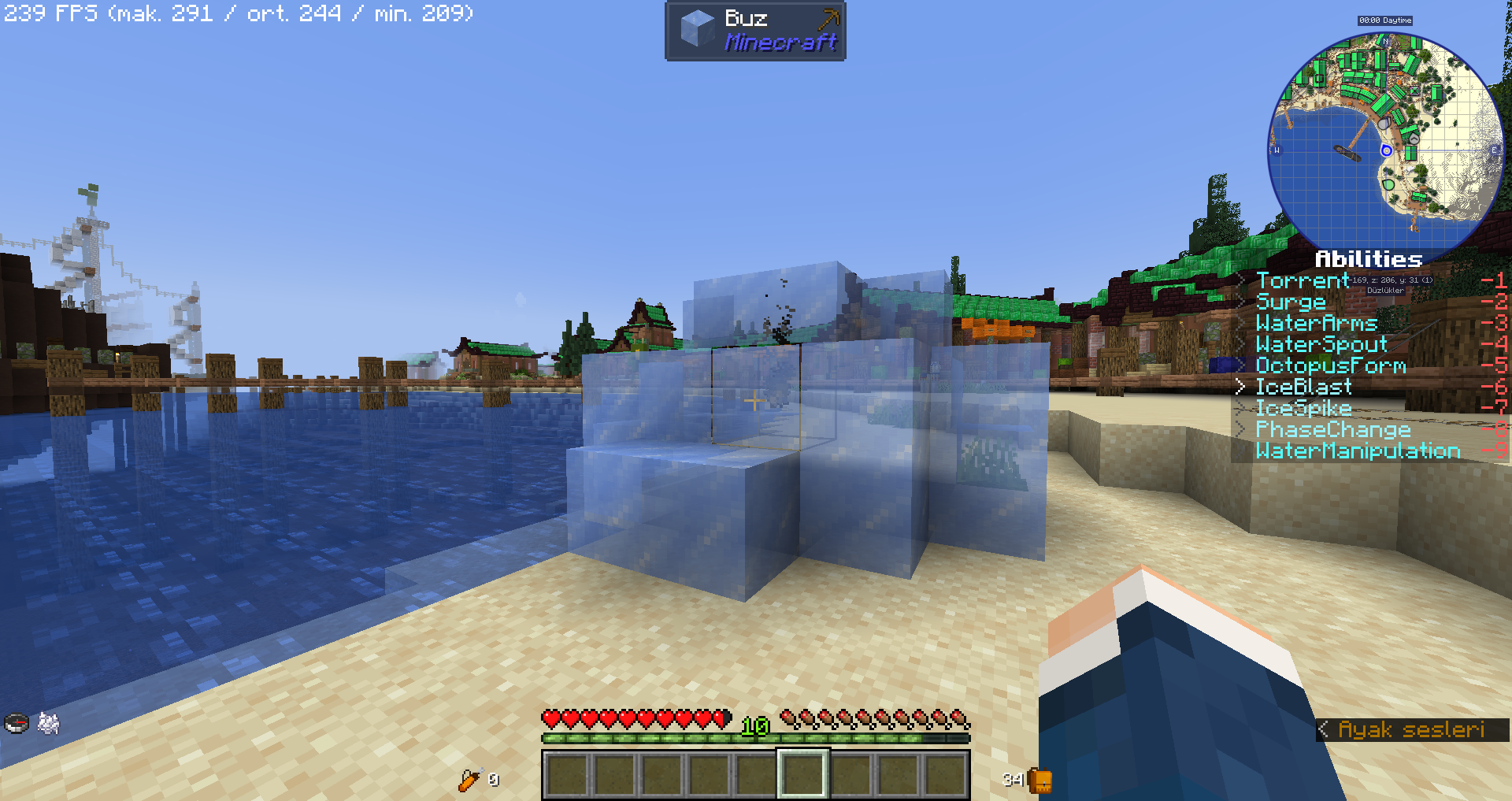 Icespike and Iceblast remain selected even if the resource is destroyed ...