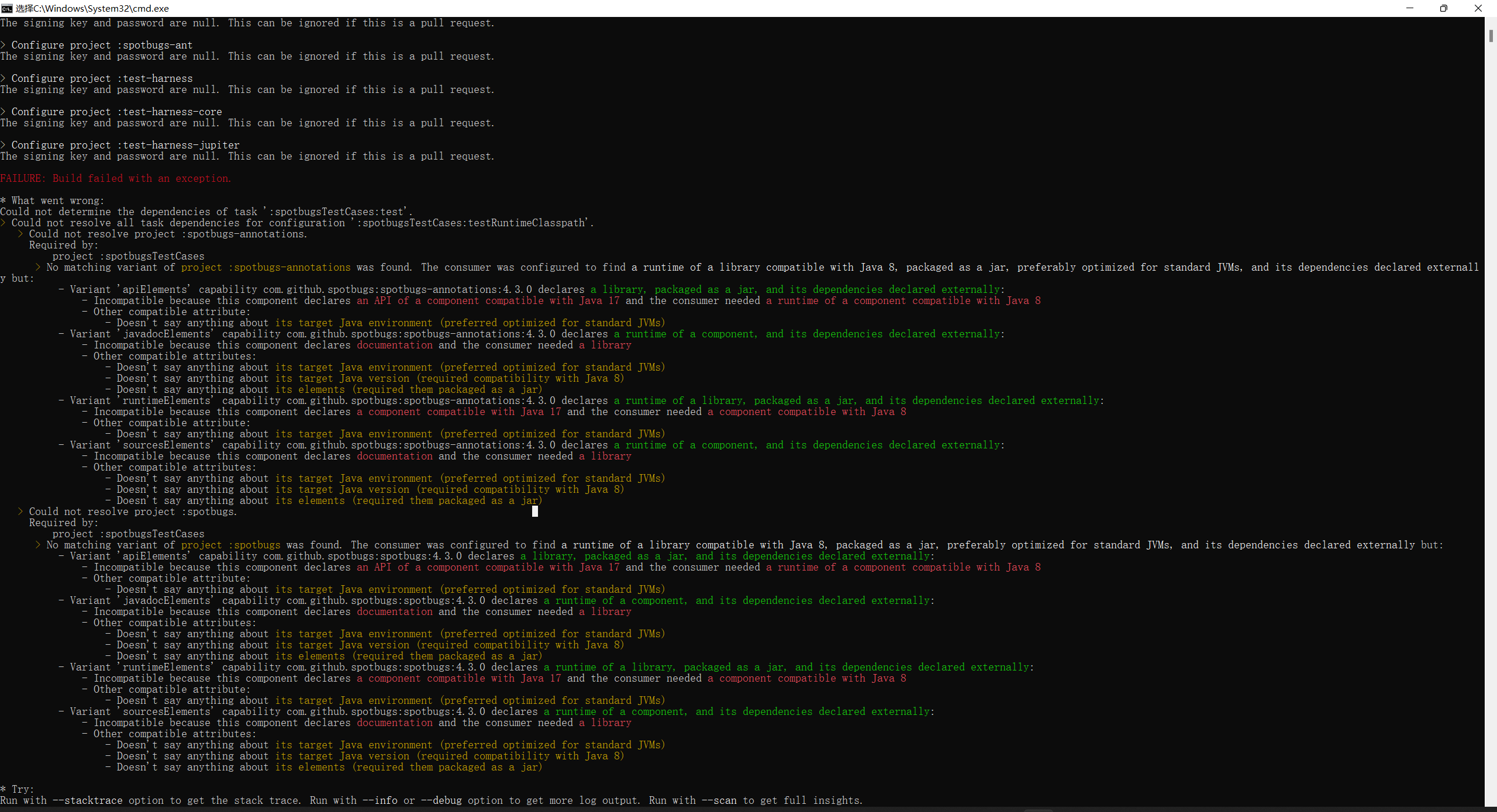 Failed To Build Under Windows · Issue 1889 · Spotbugs Spotbugs · Github