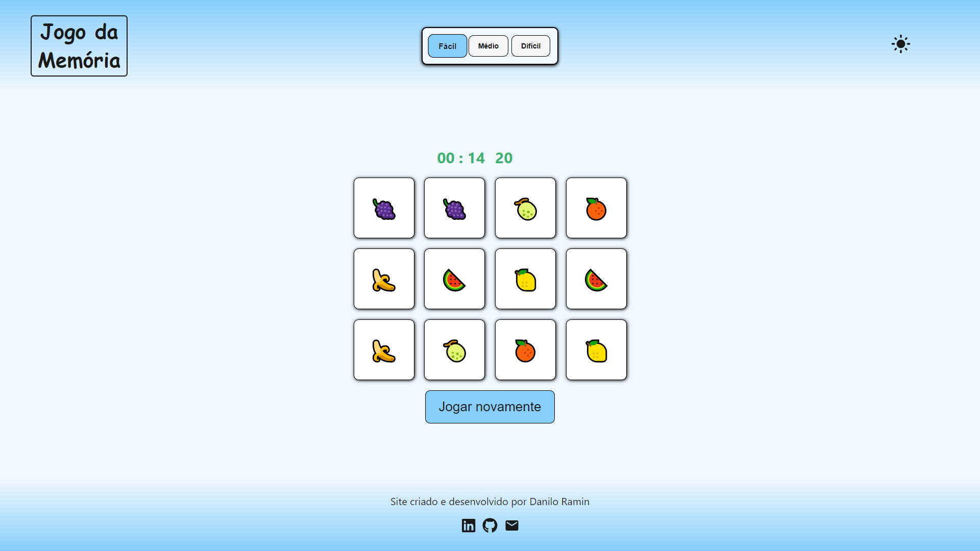 GitHub - daniloramin/jogo-da-memoria-react: Projeto Jogo da Velha refatorado para React.js e com ...