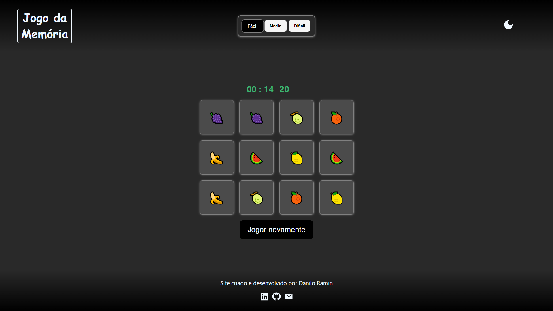 GitHub - daniloramin/jogo-da-memoria-react: Projeto Jogo da Velha refatorado para React.js e com ...